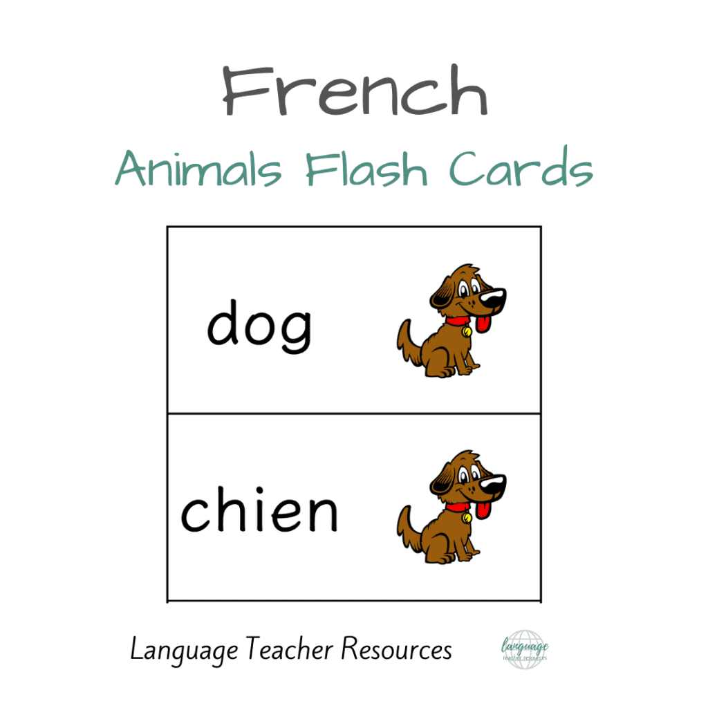French Animals Flash Cards - Complete Set - Language Teacher Resources