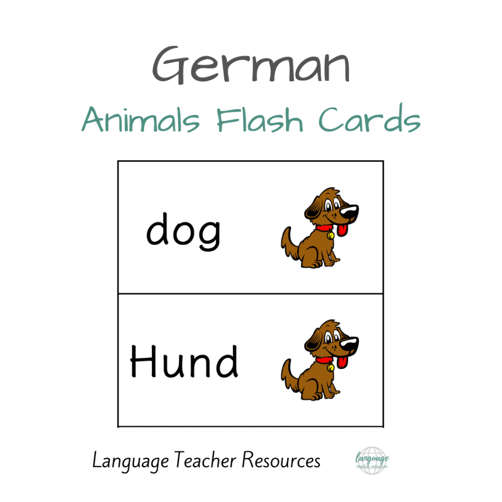 German Animals Flash Cards - Complete Set - Language Teacher Resources