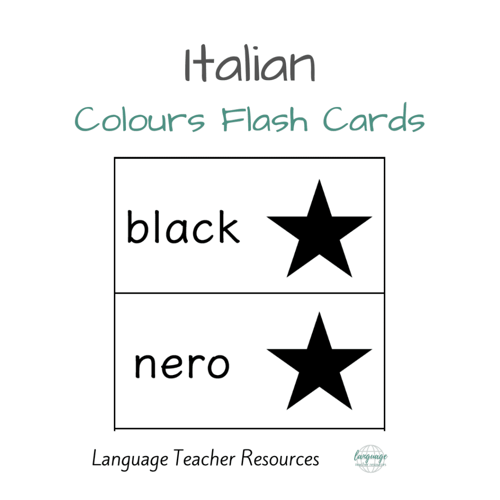 Italian Colours Flash Cards - Complete Set - Language Teacher Resources