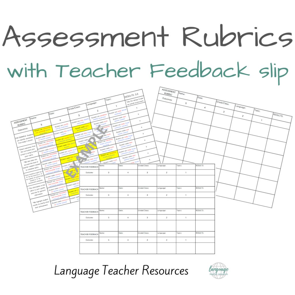 Assessment Rubric - Language Teacher Resources